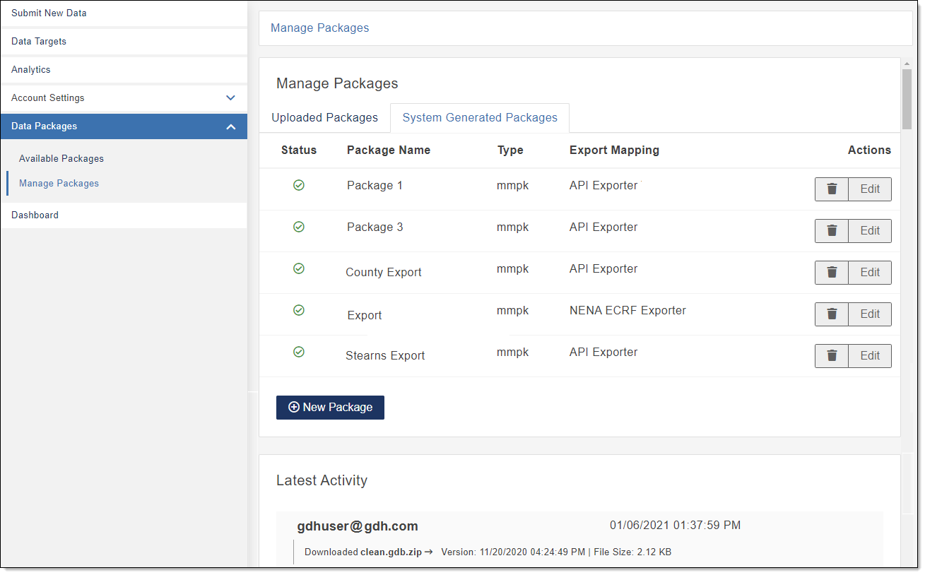 Manage Packages